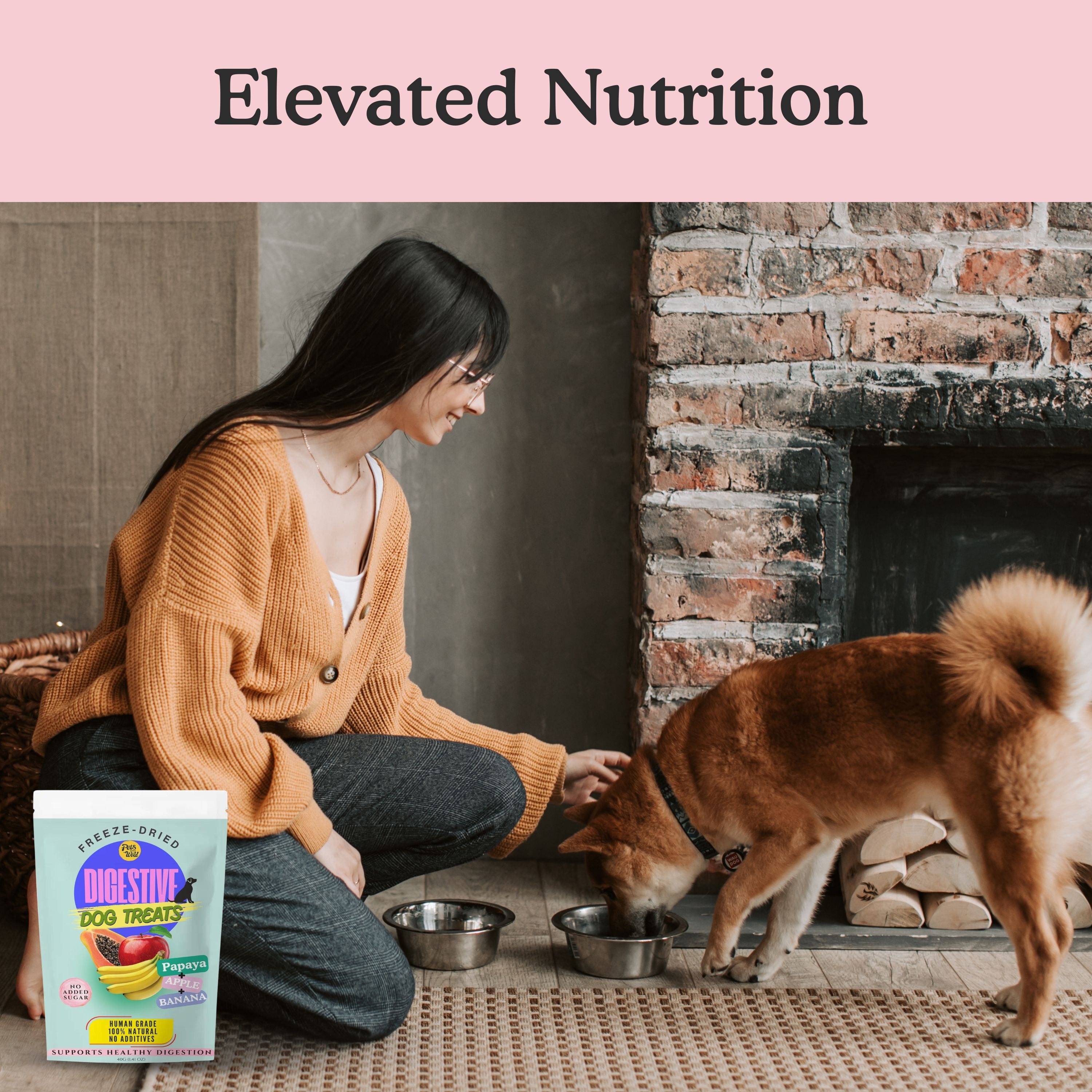 Freeze-Dried Papaya Apple & Banana Treats for Dogs & Cats | Papain ...